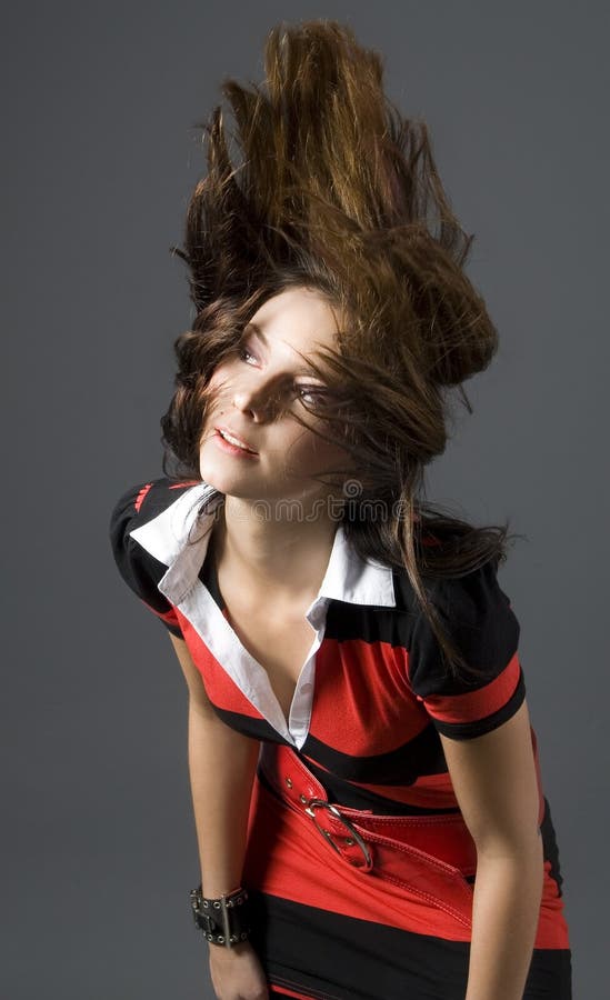 Hair throw woman stock photo. Image of beautiful, throw - 2649760