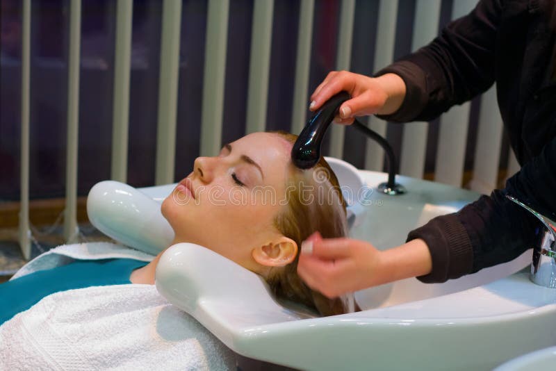 Hair wash stock photo. Image of barber, comfortable, teenage - 4741442