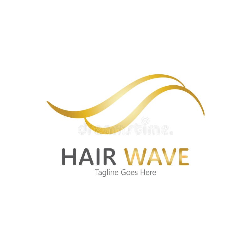 Hair Wave Logo Vector Icon Illustration Design Stock Illustration ...