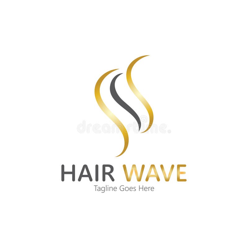 Hair Wave Logo Vector Icon Illustration Design Stock Illustration ...