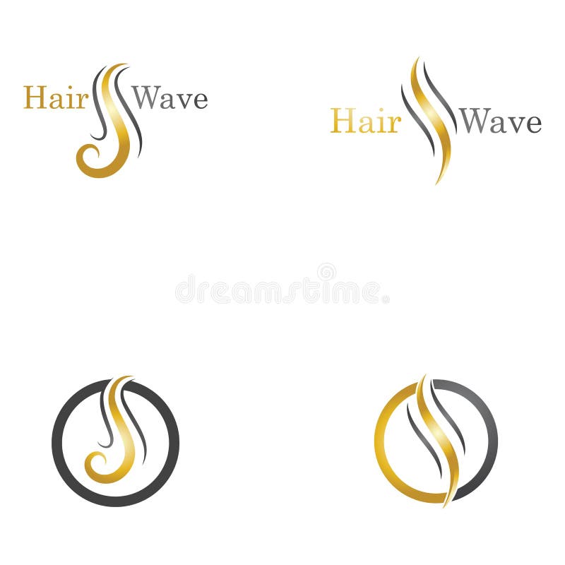 Hair Wave Logo Vector Icon Template Illustration. Stock Vector ...