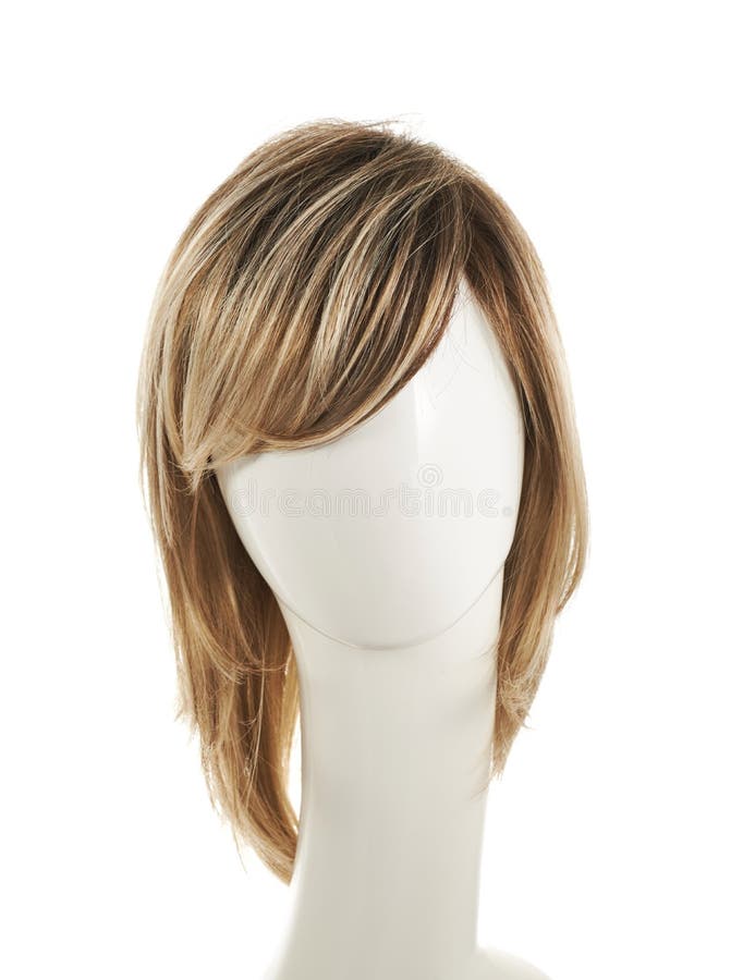 Hair Wig Over the Mannequin Head Stock Photo - Image of health ...