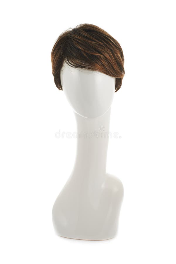 Hair Wig Over the Mannequin Head Stock Image - Image of background ...