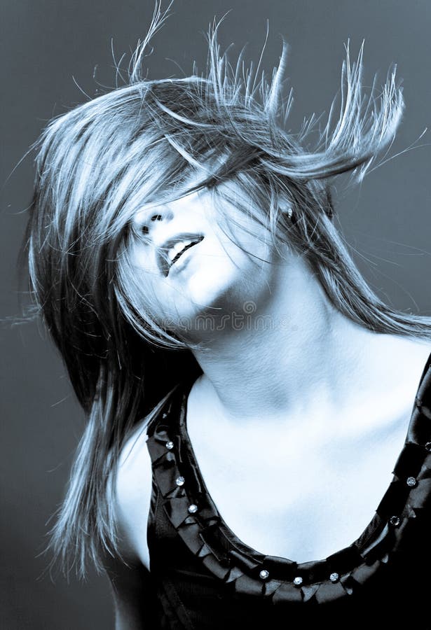 Hair and wind stock photo. Image of young, grey, wind - 8387126