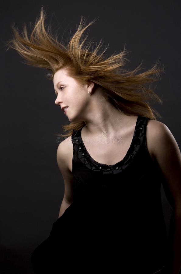 Hair and wind stock image. Image of human, woman, pretty - 9076483