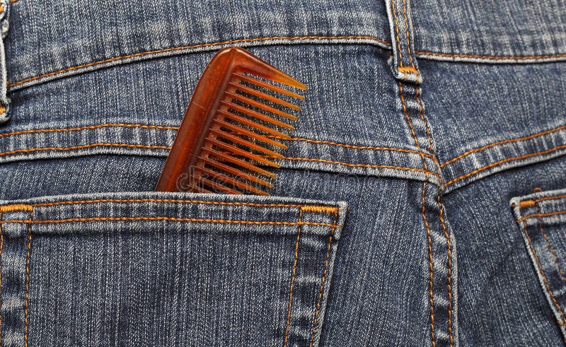 Jeans Back Pocket With A Comb Stock Photo - Image of comb, nobody: 8203582