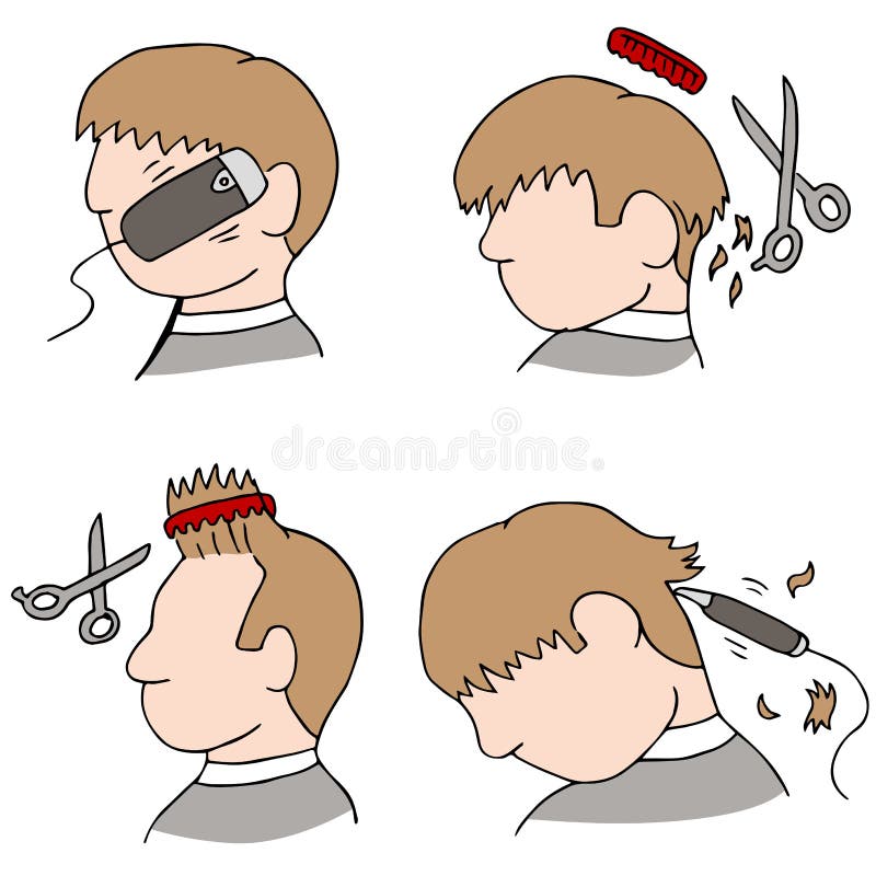 Haircut Process stock vector. Illustration of haircut - 40501174