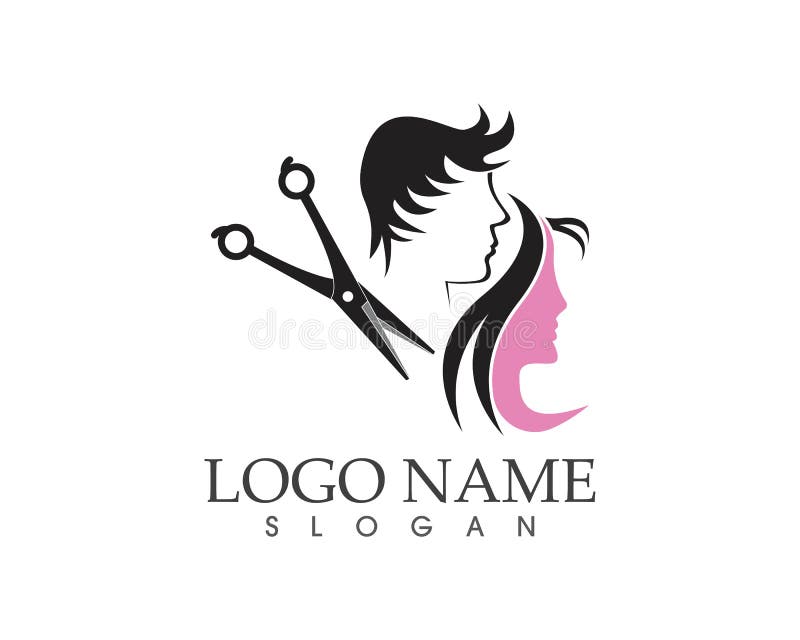 Haircut Style Logo Design Vector Illustration Stock Vector