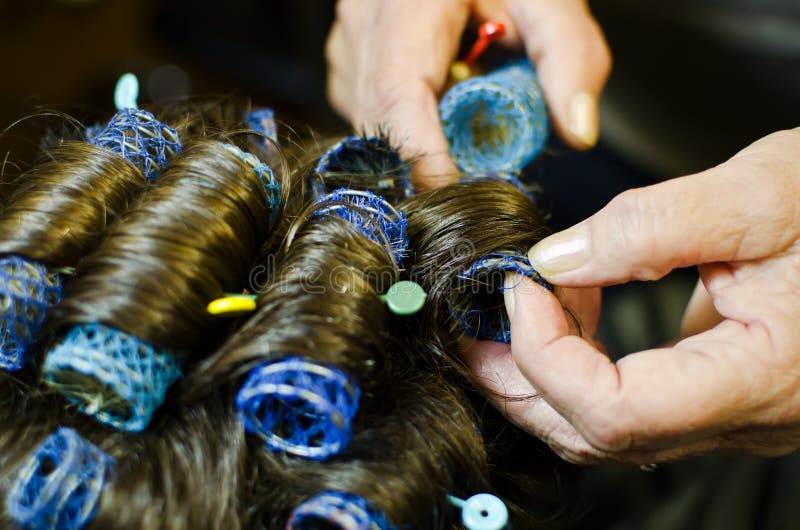 Hairdresser combing hair stock photo. Image of style - 21769456