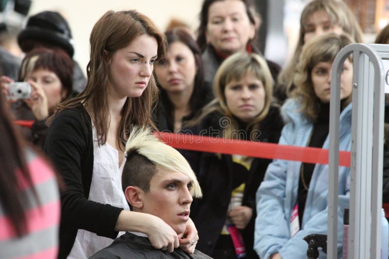 Hairdressing contest editorial image. Image of haircut - 12047965