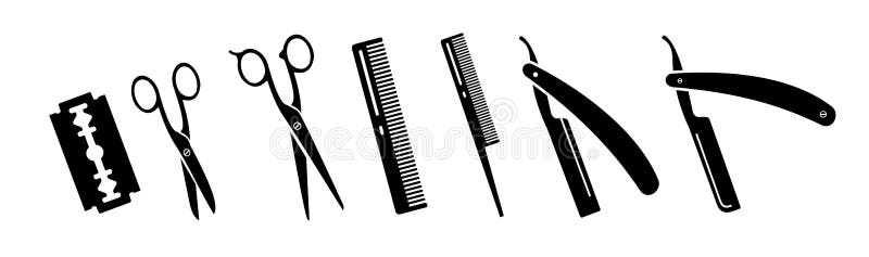 Hairdressing tools, barber stock vector. Illustration of barber - 342333473
