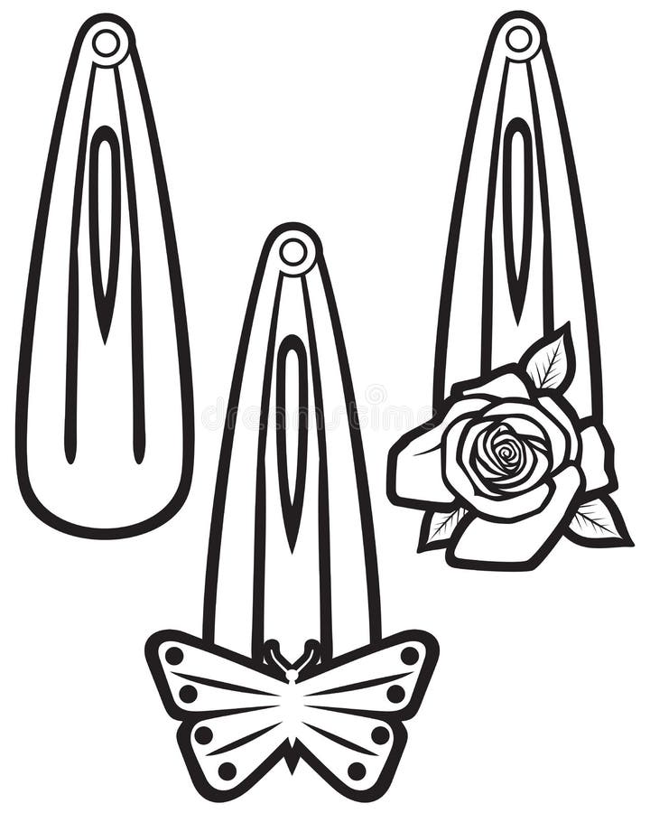 Hairpins stock vector. Illustration of rose, accessories - 42020178
