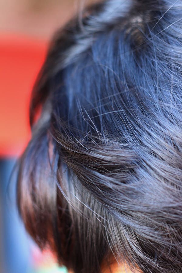 Hairs on the Back of a Woman Flying. Stock Image - Image of adult ...