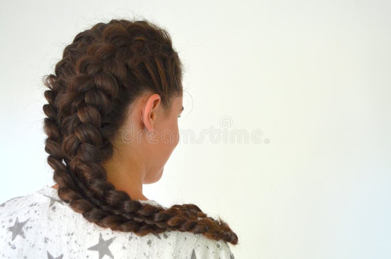 Hairstyle on medium length stock image. Image of color - 96286839