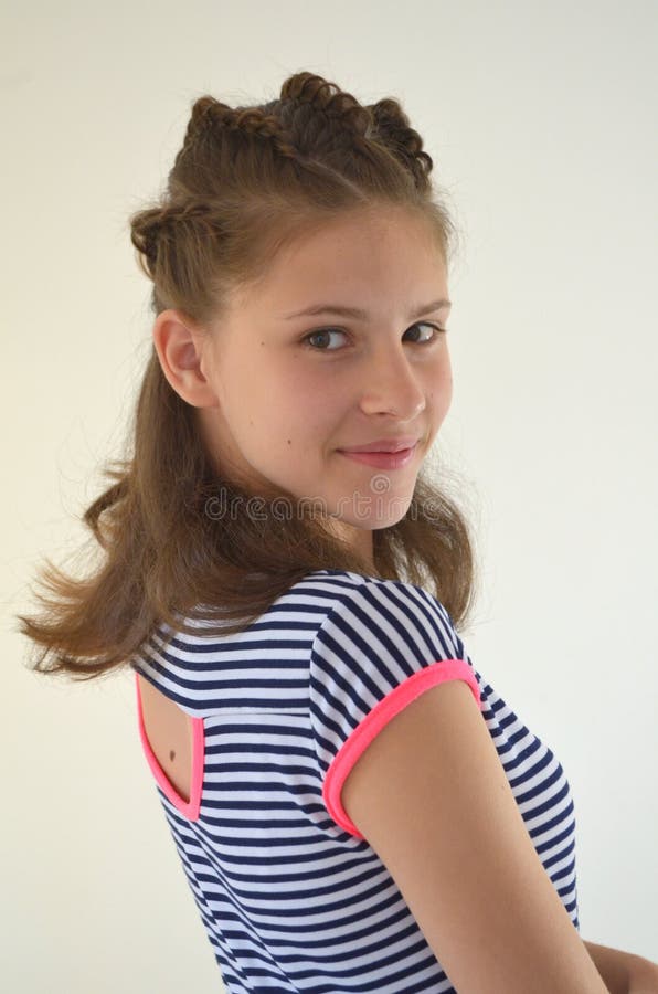 Hairstyle on medium length stock image. Image of color - 96286839