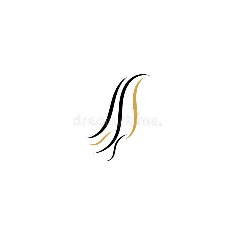 Hairstyle Wave Vector Illustration Template Stock Vector - Illustration ...