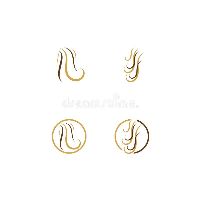 Hairstyle Wave Vector Illustration Template Stock Vector - Illustration ...