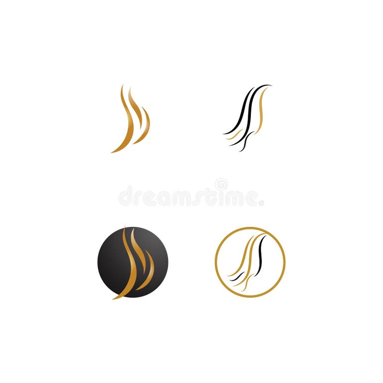 Hairstyle Wave Vector Illustration Template Stock Vector - Illustration ...