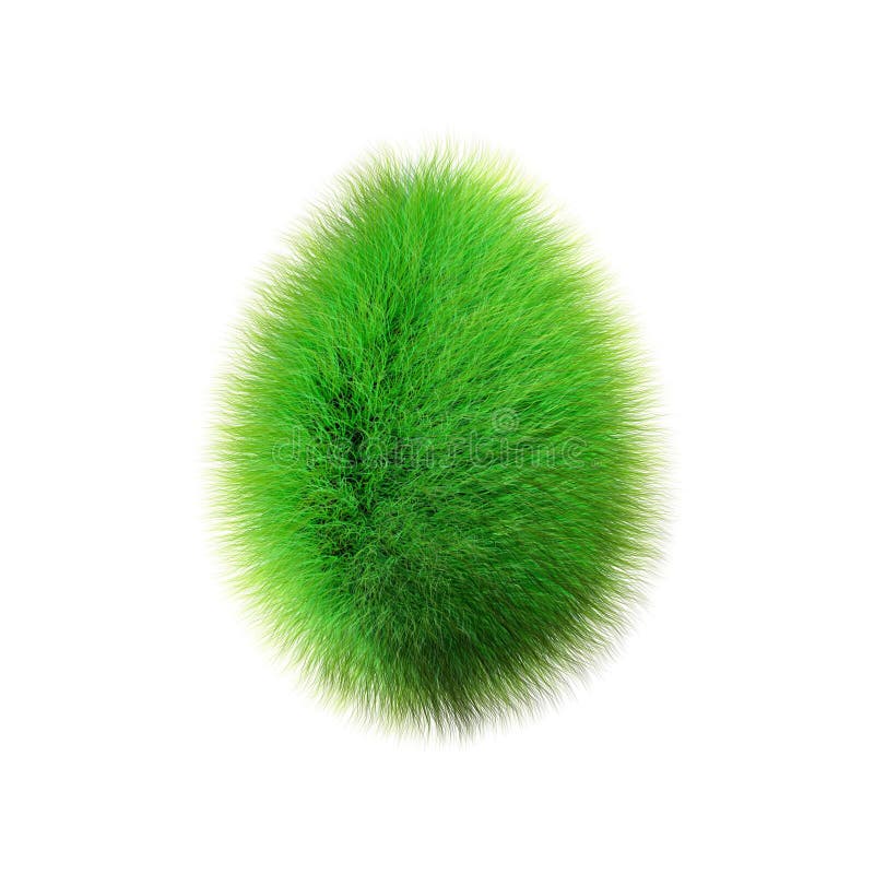 Green Furry Egg Bunny stock illustration. Illustration of hair - 13576037