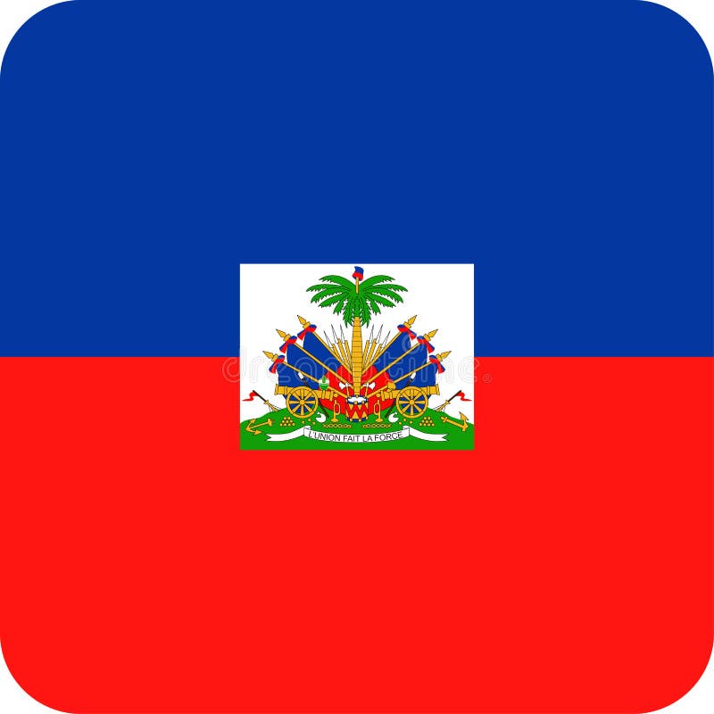 Haiti Flag Vector Square Flat Icon Stock Illustration - Illustration of ...