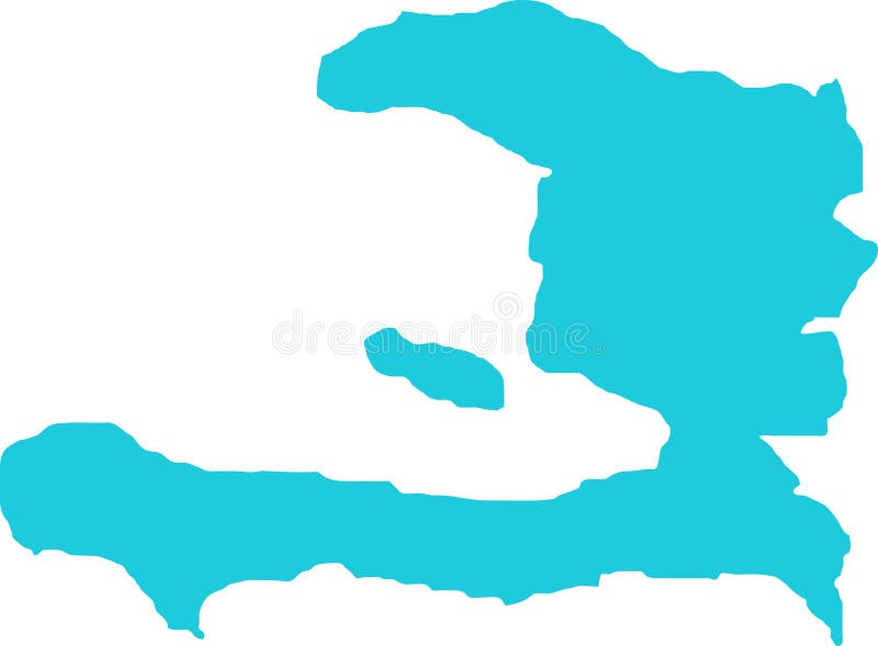 Haiti Map in Blue Country Map Haiti Border Map Border Line of Haiti ...
