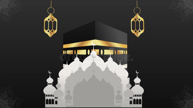 Hajj Islamic Pilgrimage Mecca Animation Horizontal Video Stock Video ...