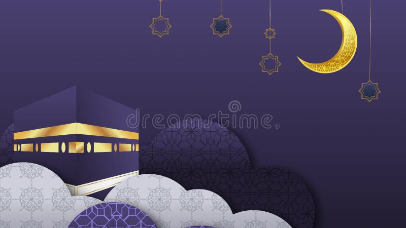Hajj Islamic Pilgrimage Mecca Animation Horizontal Video Stock Video ...