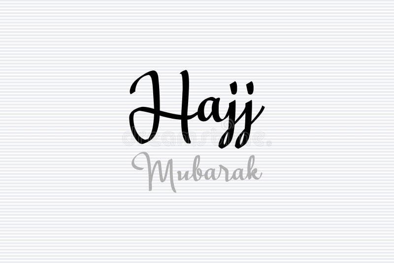 Al Hajj Mubarak Vector Post Design. Hajj Arabic Text Collection. Hajj ...