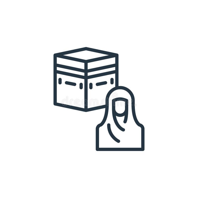 Hajj Vector Icon. Hajj Editable Stroke. Hajj Linear Symbol for Use on ...