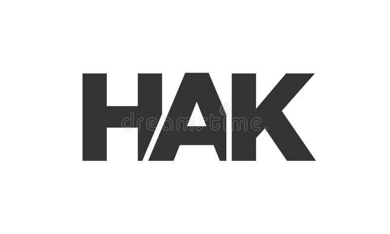 HAK Logo Design Template with Strong and Modern Bold Text. Initial ...