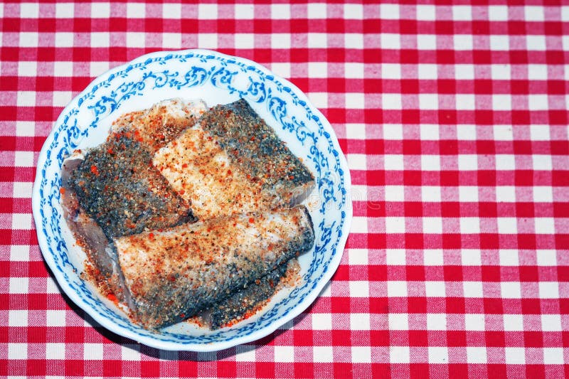 Hake ready for baking stock photo. Image of fishing - 191579824