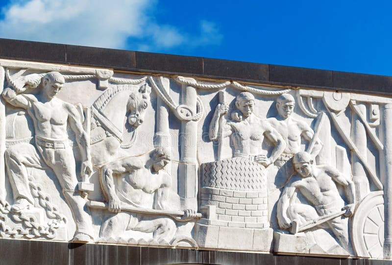 HAKONE, JAPAN - NOVEMBER 5, 2017: View of the Bas-relief of the Museum ...