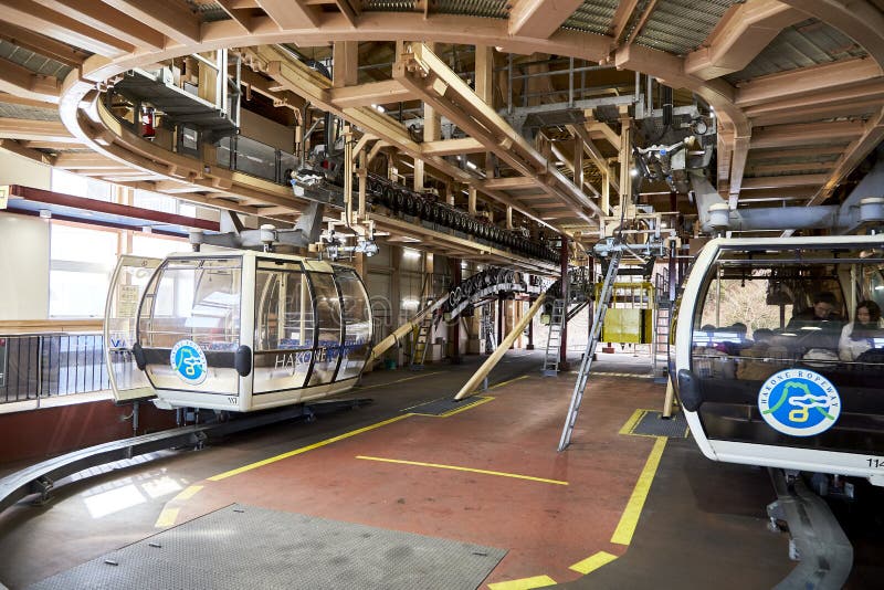 Hakone Ropeway Cable Car Travelling in Owakudani Editorial Photo ...