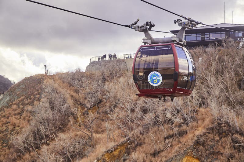 Hakone Ropeway Cable Car Travelling in Owakudani Editorial Photo ...