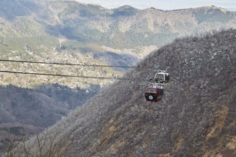 Hakone Ropeway Cable Car Travelling in Owakudani Editorial Photo ...