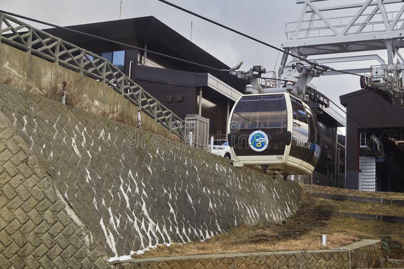 Hakone Ropeway Cable Car Travelling in Owakudani Editorial Photo ...