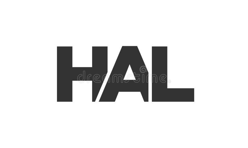 HAL Logo Design Template with Strong and Modern Bold Text. Initial ...