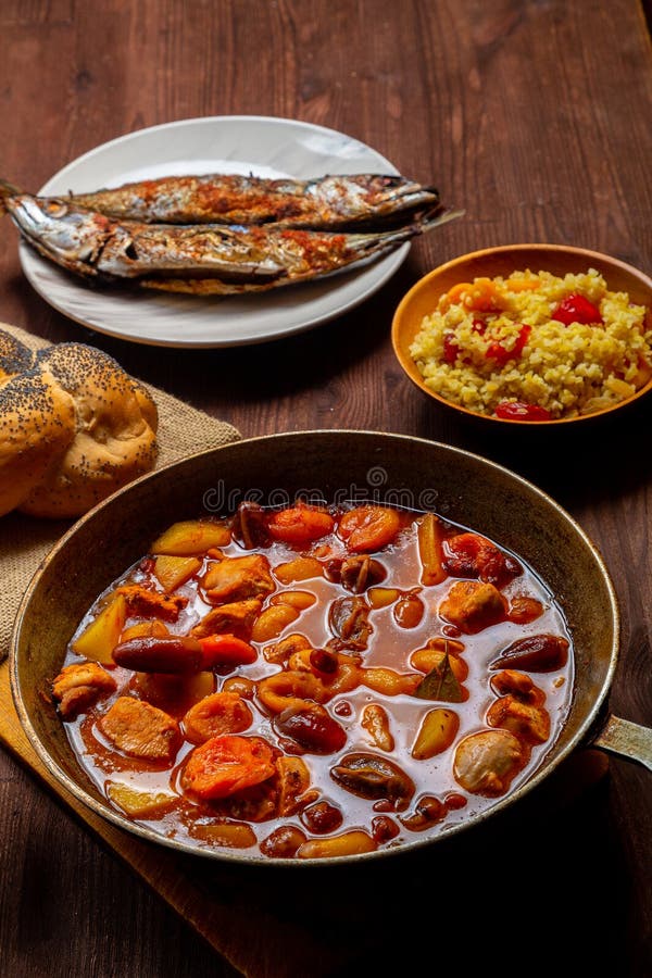 Hala, Const and Fish by Tradition on the Table in Honor of Rosh Hashan ...