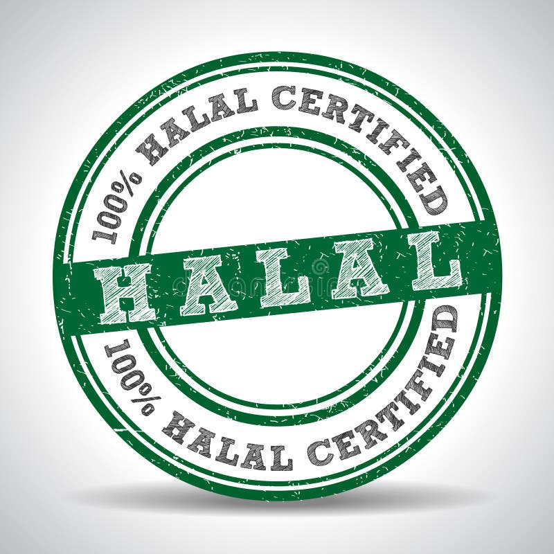 100 Halal Certified Product Label Seal Stock Vector - Illustration of ...