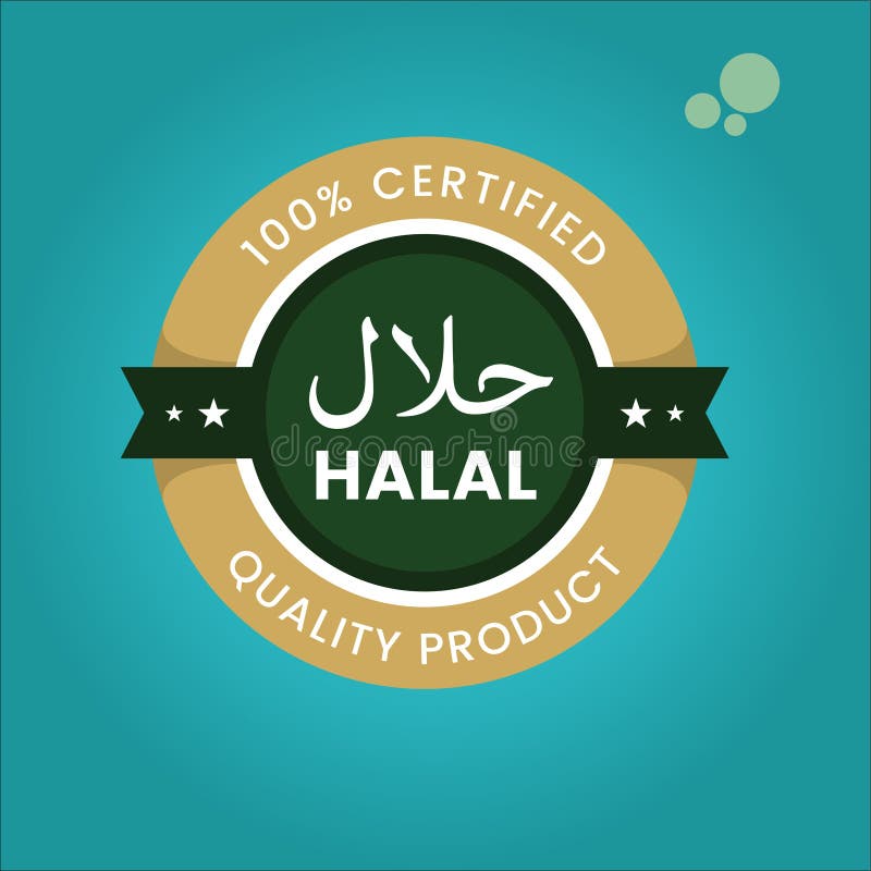 Halal Food Labels Vector Set. Badges, Logo, Tag Round, and Label Design ...
