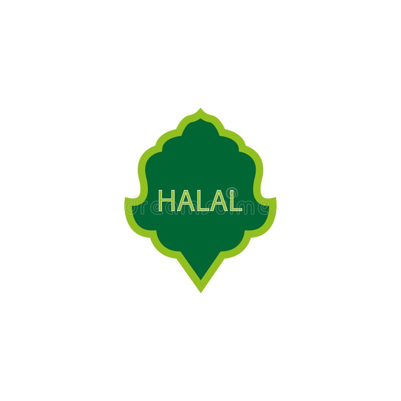 Halal Green Product Label on White Backround Eps 10 Stock Vector ...