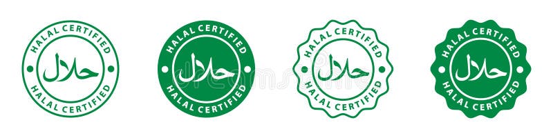 Halal Food Certified Icon. Halal Food Labels Icon. Halal Icon, Vector ...