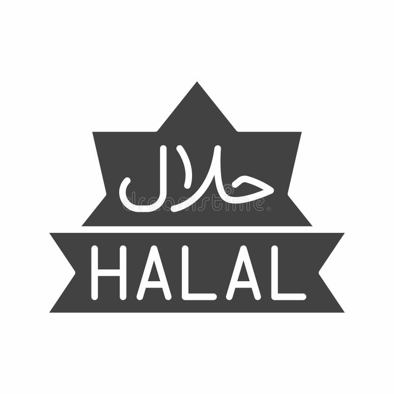 Halal icon vector image. stock illustration. Illustration of outline ...