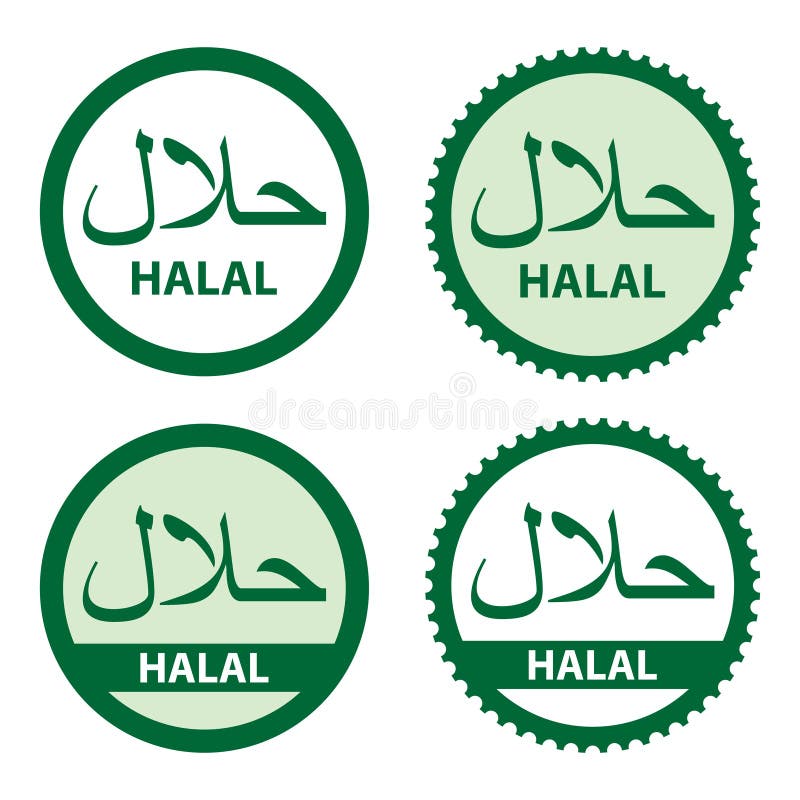 Halal mat vektor illustrationer. Illustration av rengöringsduk - 124344440
