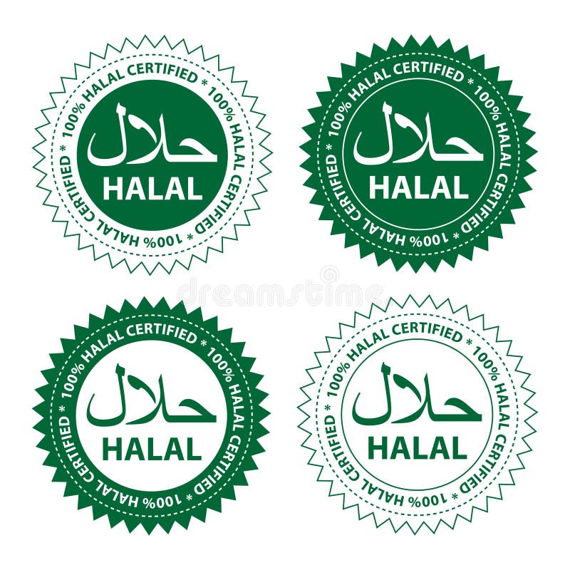 Halal mat vektor illustrationer. Illustration av rengöringsduk - 124344440