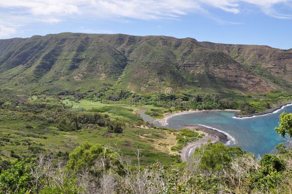 Halawa Bay, Molokai, Hawaii Stock Image - Image of vegetation, travel ...