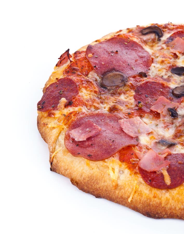 Halbe Pizza stockbild. Bild von italienisch, abendessen - 21092913