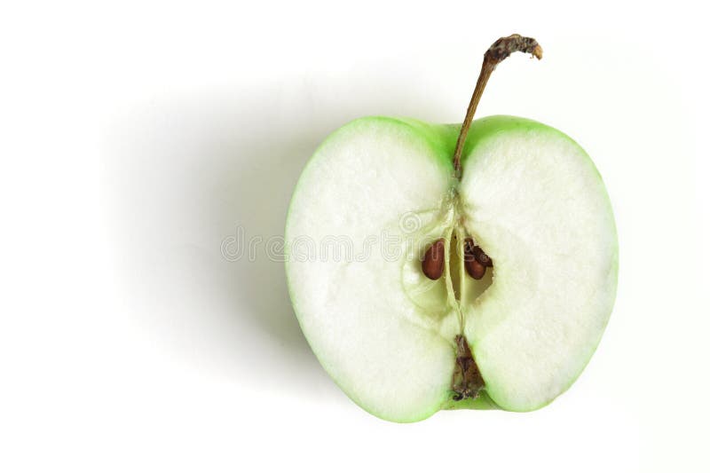 Halber Apfel stockbild. Bild von nahaufnahme, apfel, halb - 8855359
