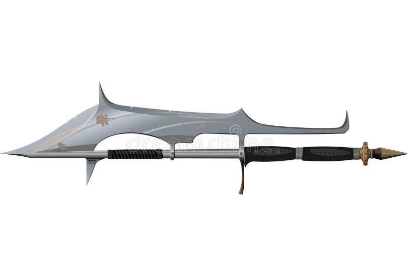 A halberd stock vector. Illustration of blade, ancient - 5923452