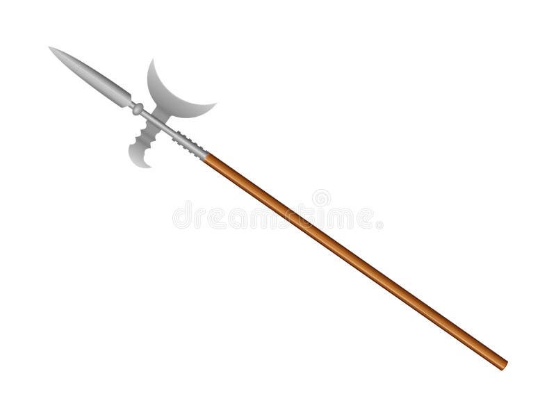 Halberd stock vector. Illustration of battle, symbol - 162729726